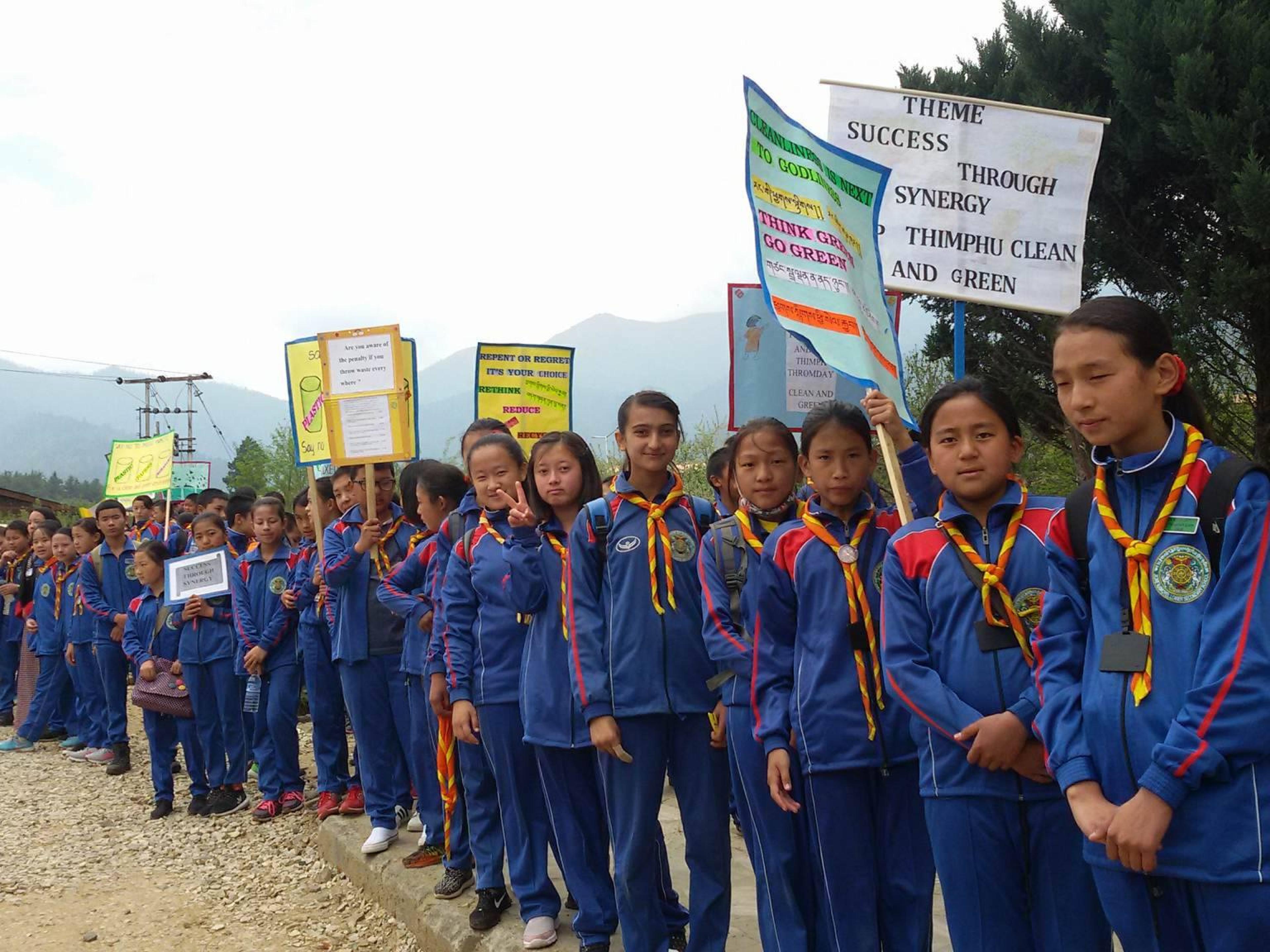 Bhutan Scouts campaign for waste management | WOSM