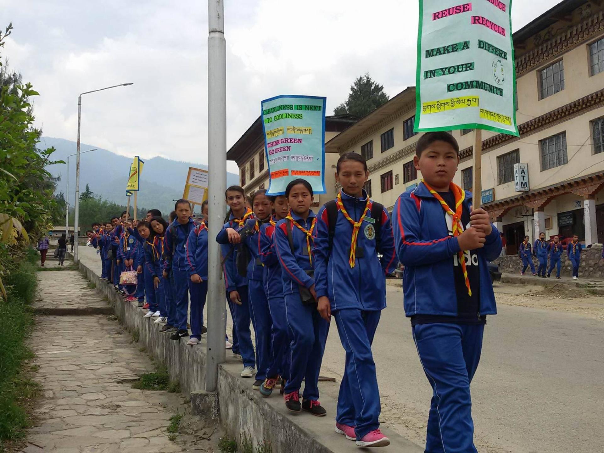 Bhutan Scouts campaign for waste management | WOSM
