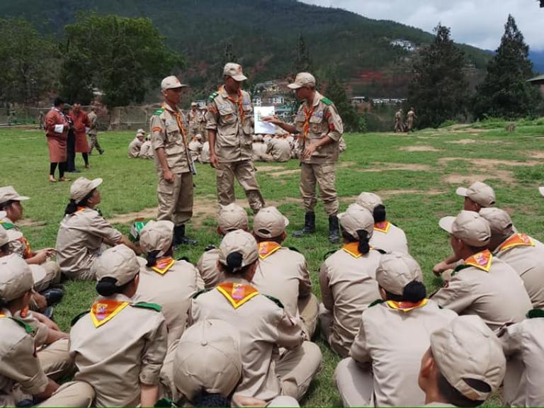 Bhutanese Scouts learn basic firefighting techniques | World Scouting